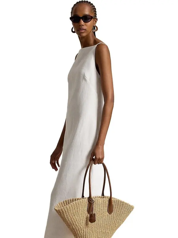 Ralph Lauren Linen Column Dress - White