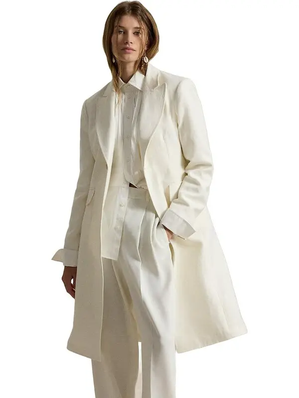 Ralph Lauren Tailored Hemp-linen Blend Coat - Nevis