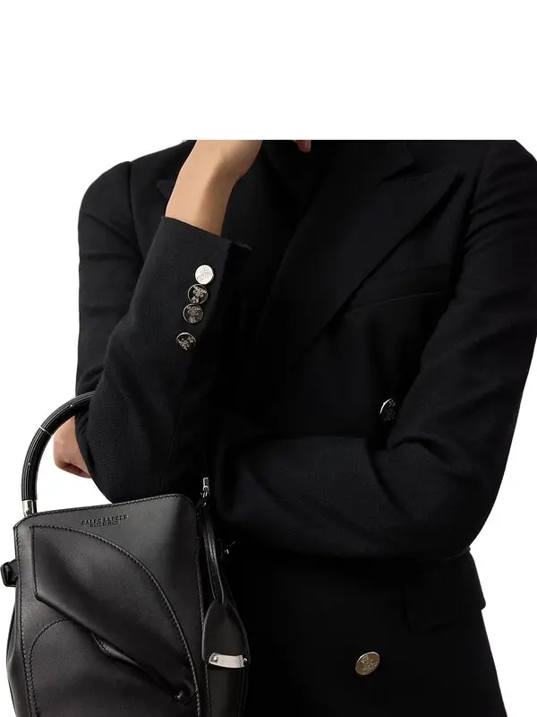 Ralph Lauren Small Floral Bucket Bag - Black