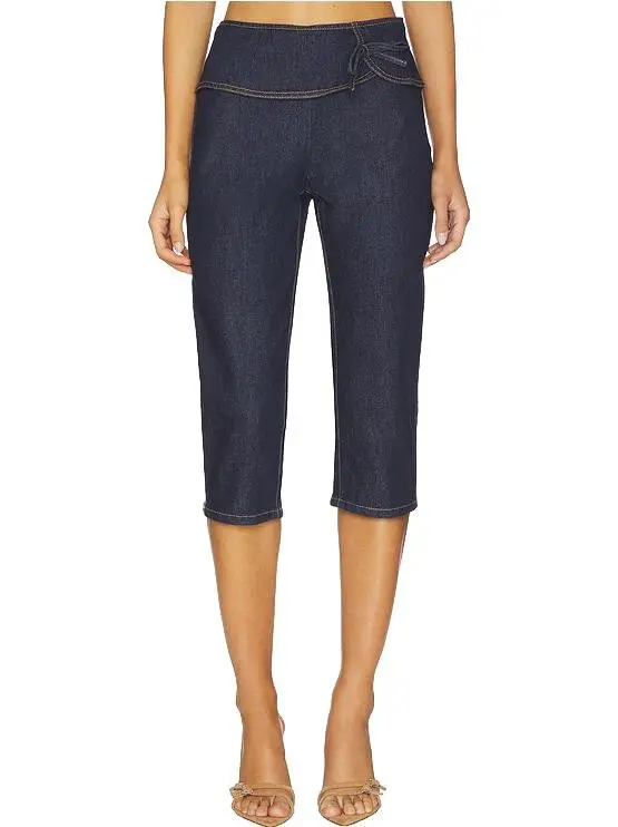 BY.DYLN Valerie Capri Pant - Navy