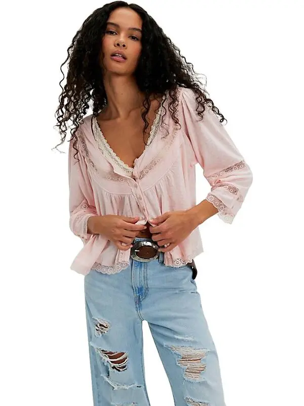 Free People Frolic Free Top - Serene Calcite