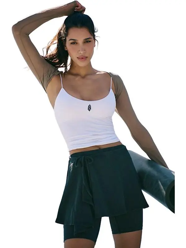 Free People Skirted Bike Shorts - Black