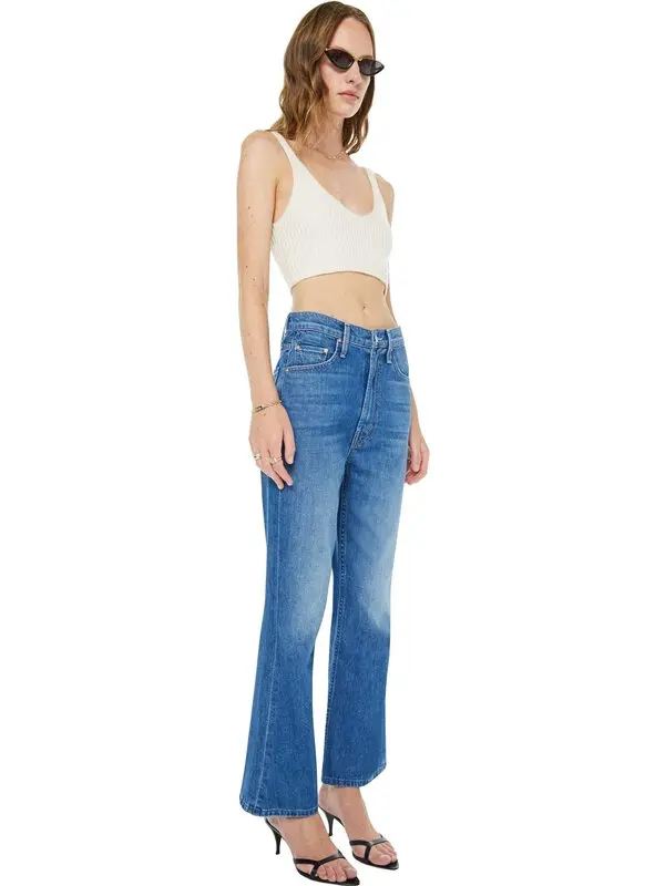 MOTHER The Scooter Big Tipper Flare Jeans - Blue