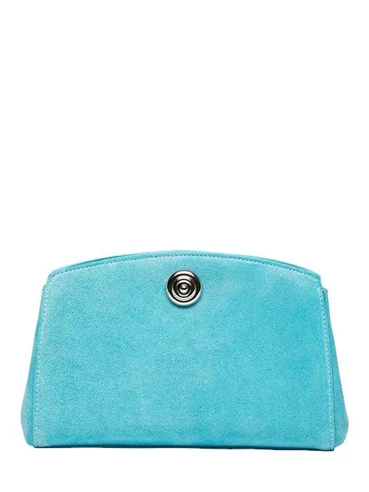 LIFFNER Pushlock Clutch Smeraldo Suede - Blue