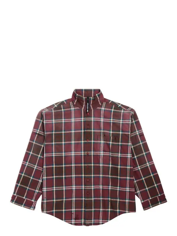 Balenciaga Zip-up Shirt - Red