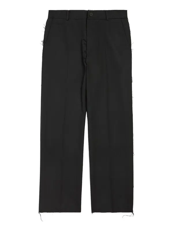 Balenciaga Tailored Wool Gabardine Pants - Black