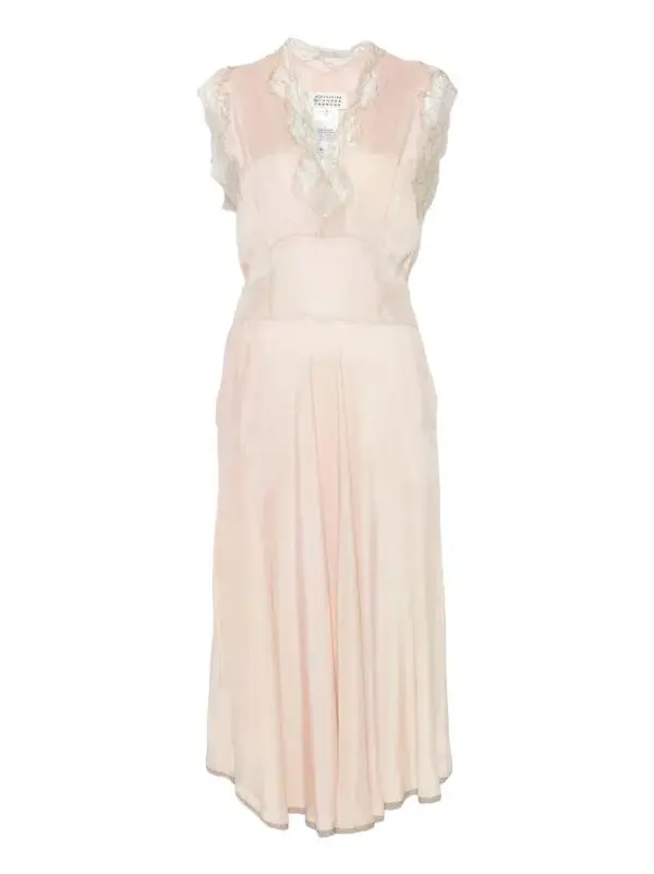 MAISON MARGIELA Midi Silk Dress - Pink