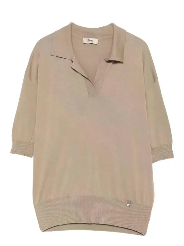 Herno V-neck T-shirt - Neutrals