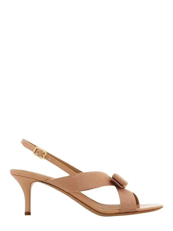 FERRAGAMO 50mm Vara Bow Slingback Sandals - Brown