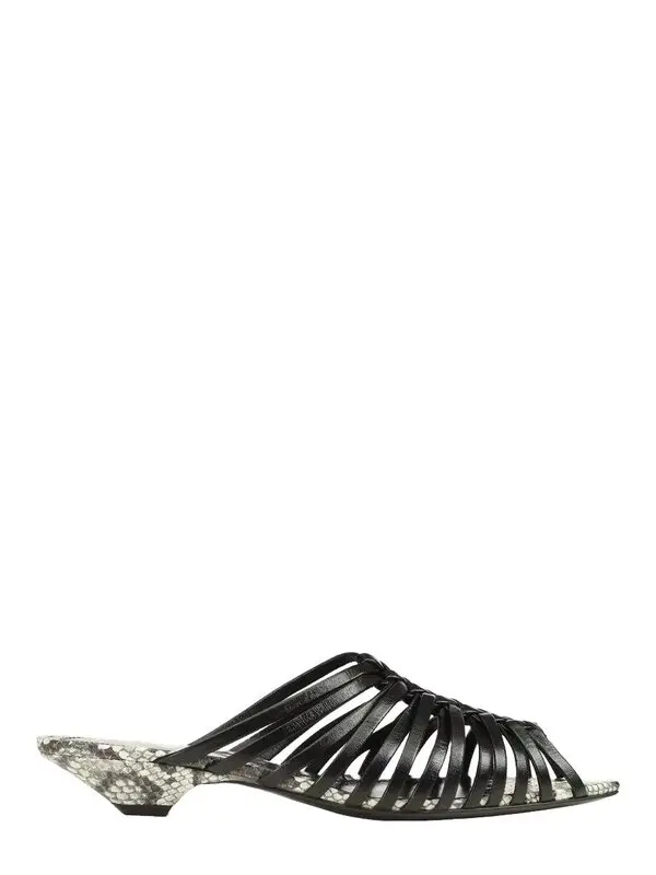 SERGIO ROSSI Wovenia Sandals - Black