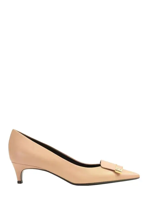 SERGIO ROSSI Pointed-toe Kid Leather Pumps - Neutrals