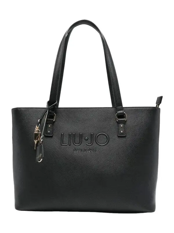 Liu Jo Halona Logo Charm-detail Tote Bag - Black