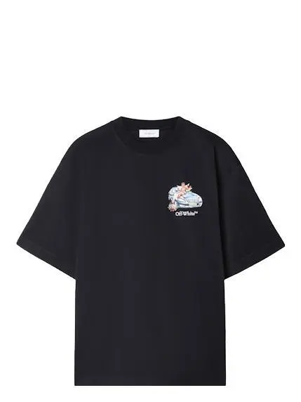 Off-White Fresco Arrow Skate Short Sleeve Tee Shirt - Black