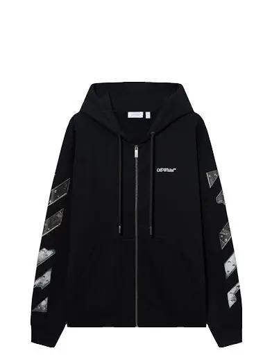 Off-White Metal Arrow Skate Zip Hoodie - Black