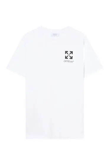 Off-White Off Small Arrow Slim Logo Tee Shirt - White/black