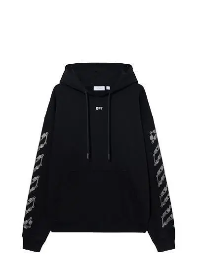 Off-White Chain Arrow Diagonal Skate Hoodie - Black