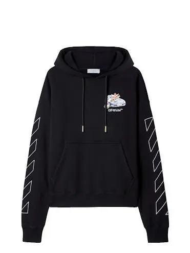 Off-White Fresco Arrow Skate Hoodie - Black/white