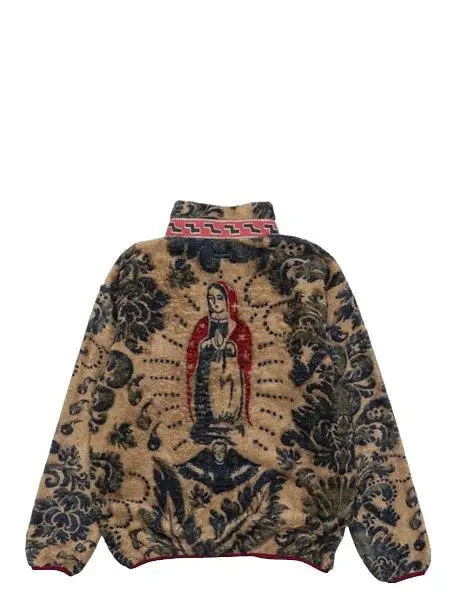 Kapital Damask Virgin Mary Fleece Zip Blouson - Beige