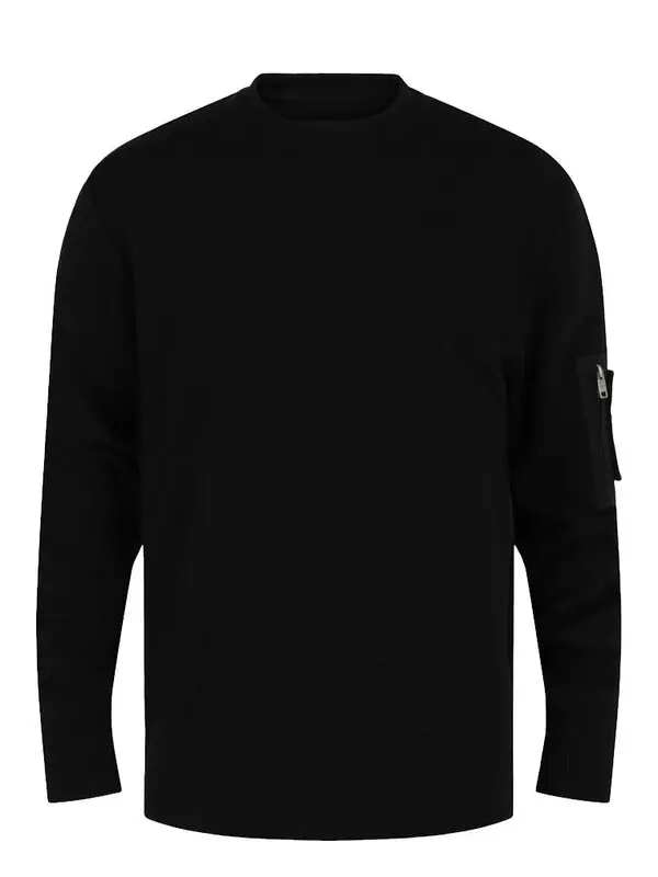 Givenchy Zip-pocket Long-sleeve Sweater - Black