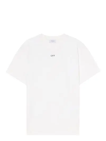 Off-White Off Newspaper Arrow Slim Logo Tee Shirt - White/black