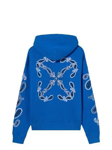 Off-White Bandana Skate Hoodie - Nautical Blue White