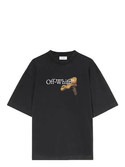 Off-White Off Off Cupid Arrow Skate Logo Tee Shirtin - Vintage Black/white