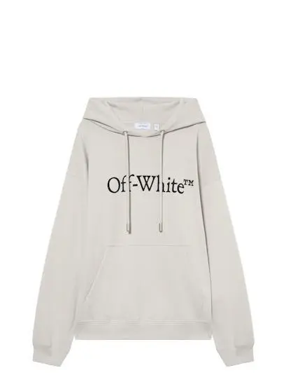 Off-White Big Bookish Skate Hoodie - Light Stone/black
