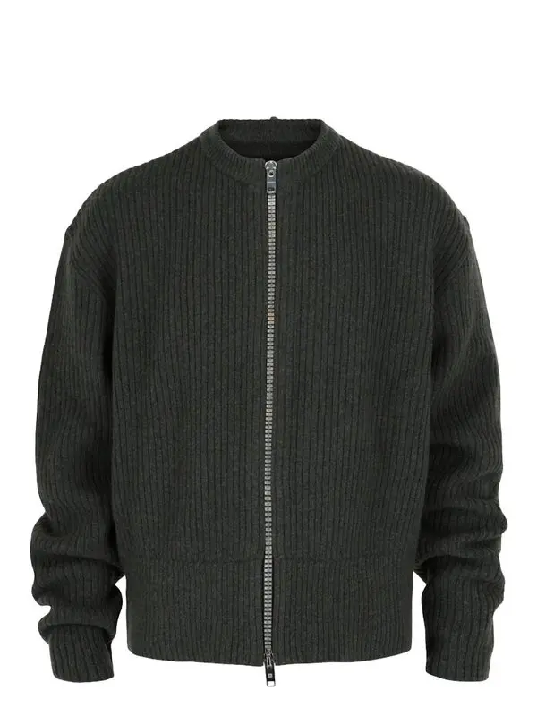 Givenchy Oversized Zip-up Knit Cardigan - Military Green