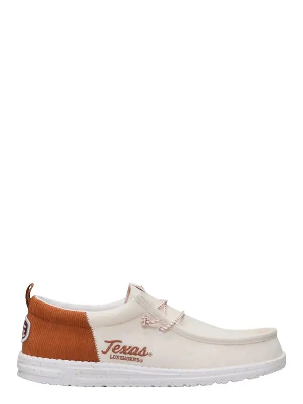 HEY DUDE Wally Funk Texas Longhornsin Casual Shoes - Wheat/burnt Orange