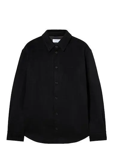 Off-White Quote Military Cashmere Overshirt - Black