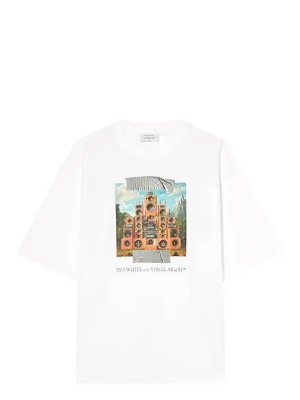 Off-White Off Train Off Skate Logo Tee Shirt - White/black