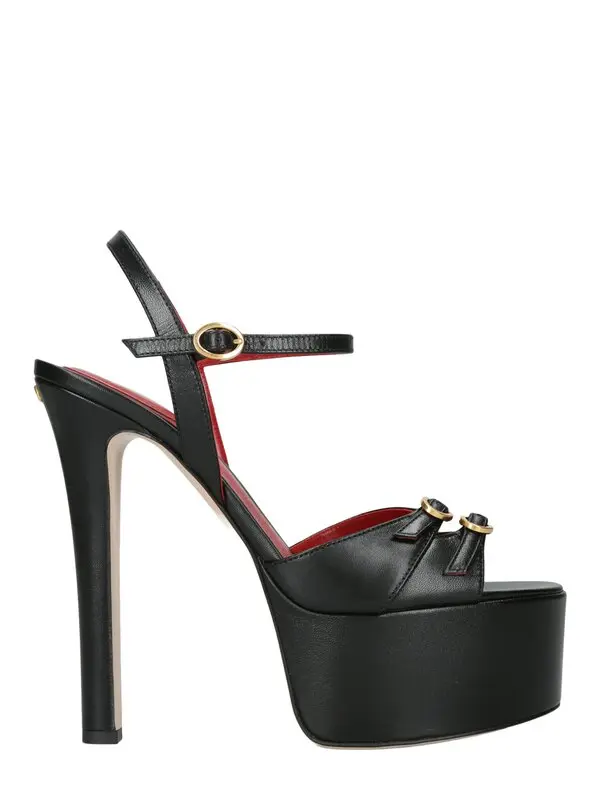 Valentino Garavani Leather Crasher Platform Heels 145 - Black