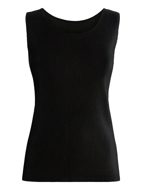 Issey Miyake Mist Basics Sleeveless Top - Black