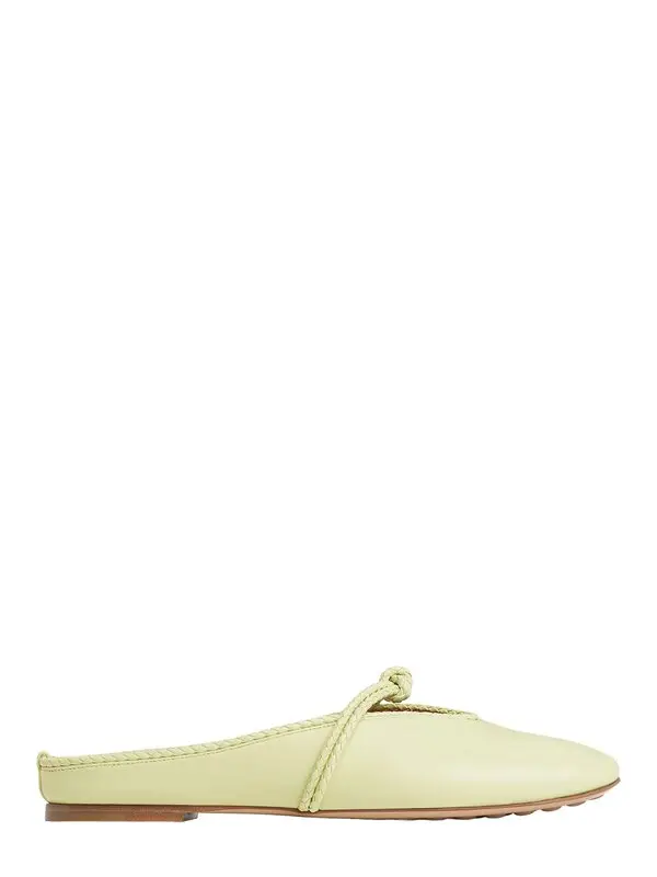 Bottega Veneta Lambskin Mary Jane Mules - White
