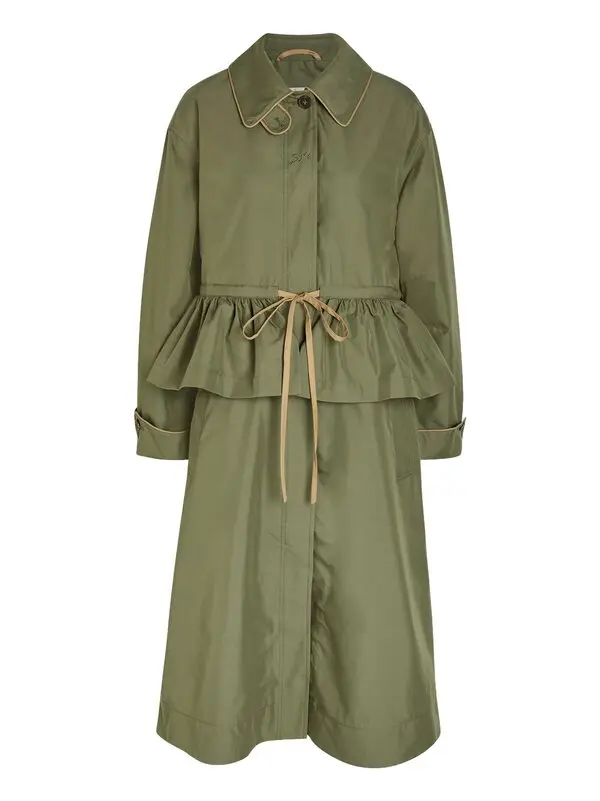 DAMSON MADDER Cotton-blend Multi-way Trench Coat - Green