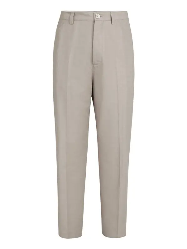 Brunello Cucinelli Cotton-linen Panama Trousers - Brown