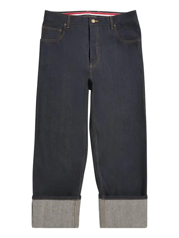 Thom Browne Selvedge Denim Straight Jeans - Navy