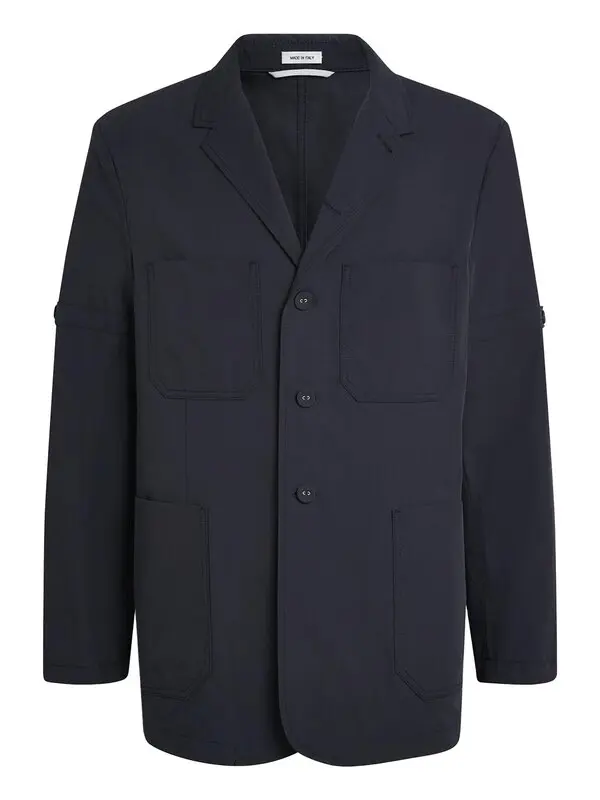Thom Browne Cotton Unconstructed Sport Coat - Navy
