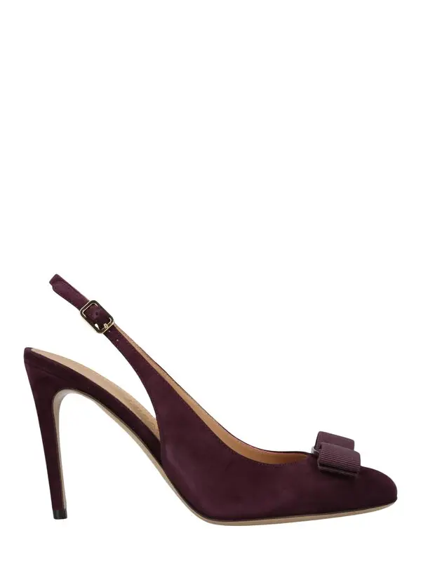 FERRAGAMO Vibily Slingback Pumps - Burgundy