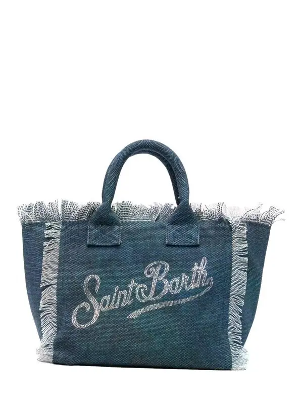 MC2 SAINT BARTH Colette Fringed Tote Bag - Blue