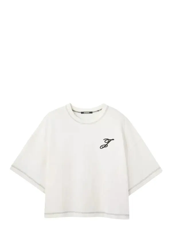 Jacquemus Embroidered Logo T-shirt - White