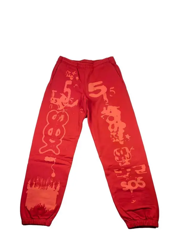 SP5DER X Ray Track Pants - Red