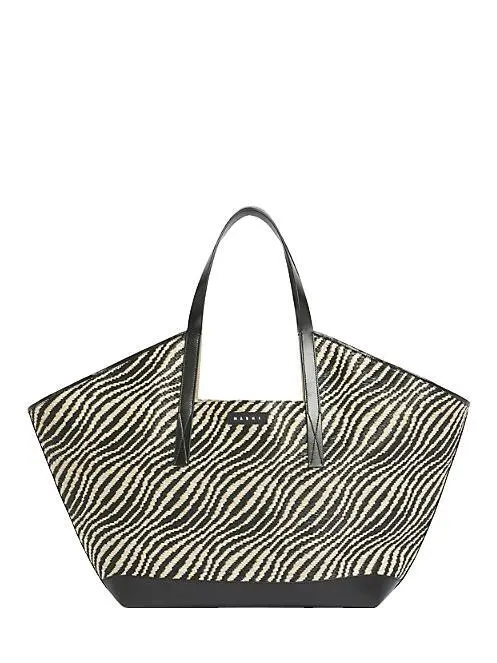 Marni Waves Woven Tote Bag - 00n99