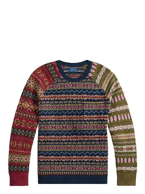 Polo Ralph Lauren Fair Isle Linen, Cotton, And Silk Jumper - Multi