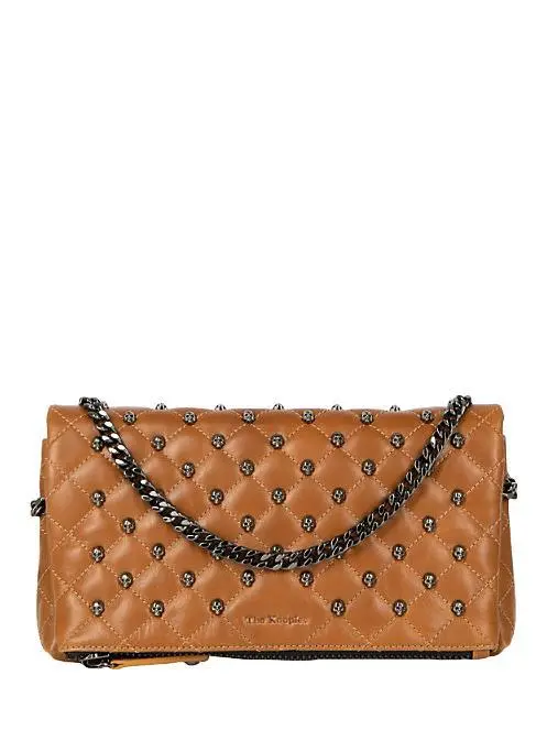 The Kooples Héritage Small Leather Clutch Bag - Brown