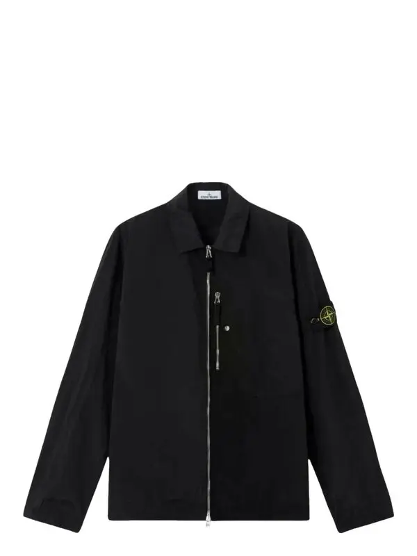 Stone Island Zip Shirt Jacket - Black