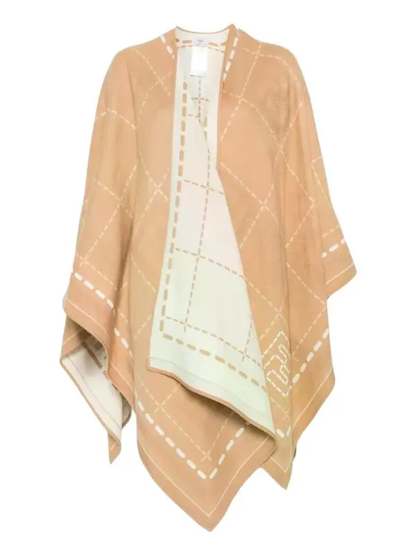 Fendi Patterned Cape - Neutrals
