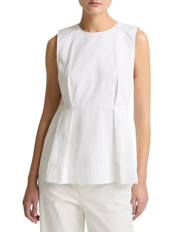 Vince Paneled Crewneck Top - Optic White