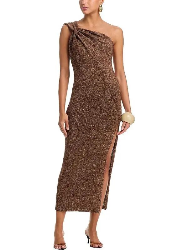 A.L.C. Sylvie One-shoulder Dress - Milk Chocolate