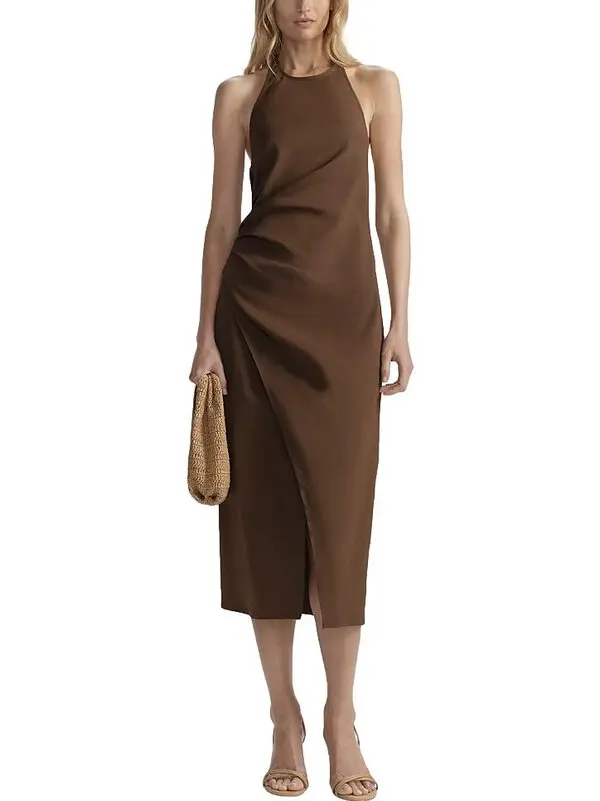 A.L.C. Sylvie One-shoulder Dress - Milk Chocolate